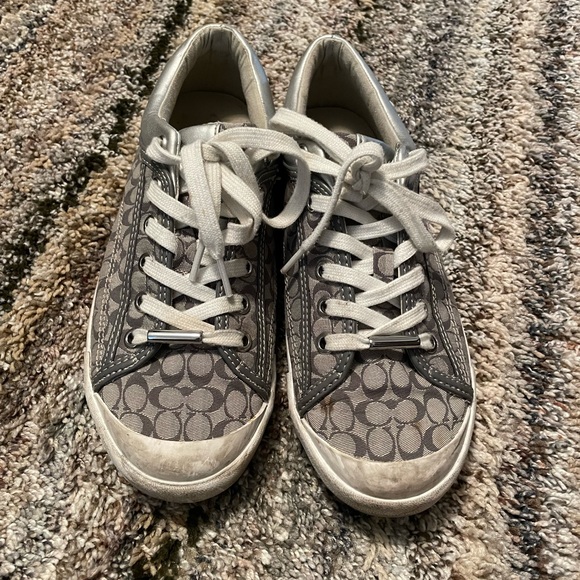 Coach | Shoes | Silver Coach Sneakers | Poshmark